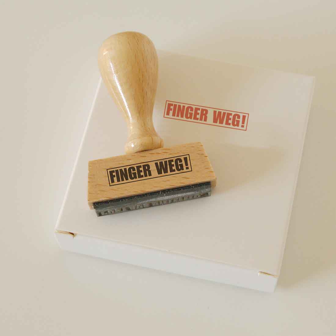 Stempel FINGER WEG! | Sachenshop.de