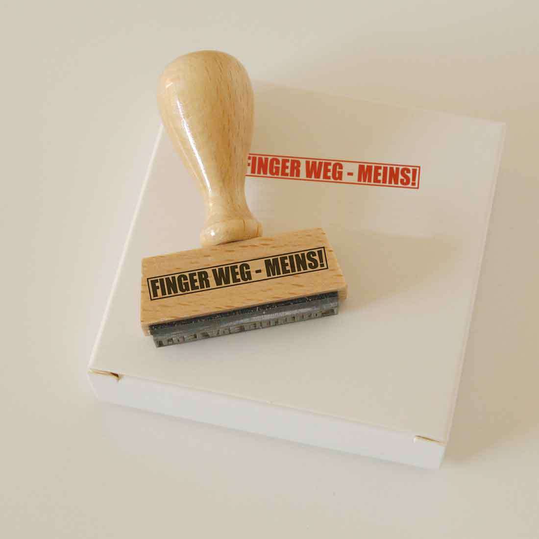 Stempel FINGER WEG - MEINS! | Sachenshop.de