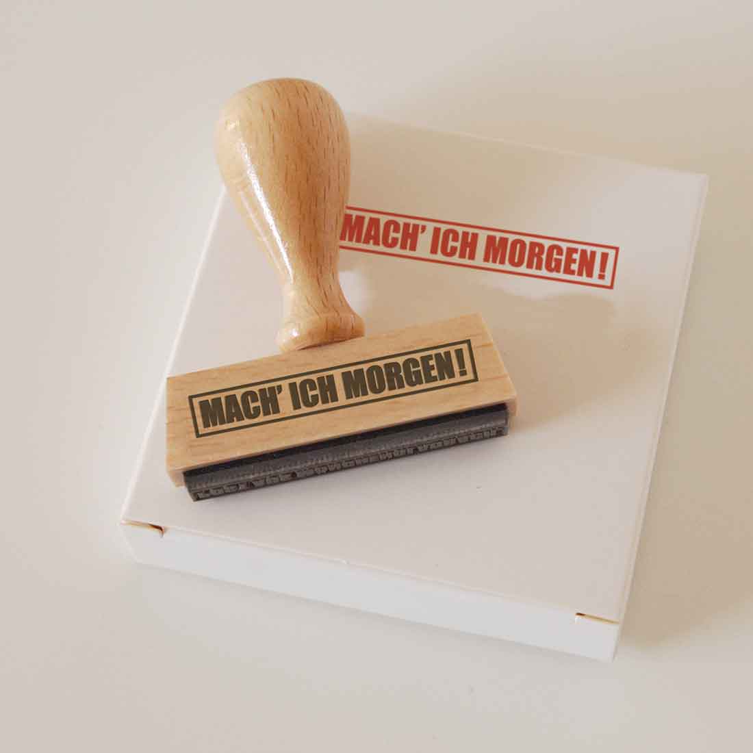 Stempel MACH' ICH MORGEN! | Sachenshop.de