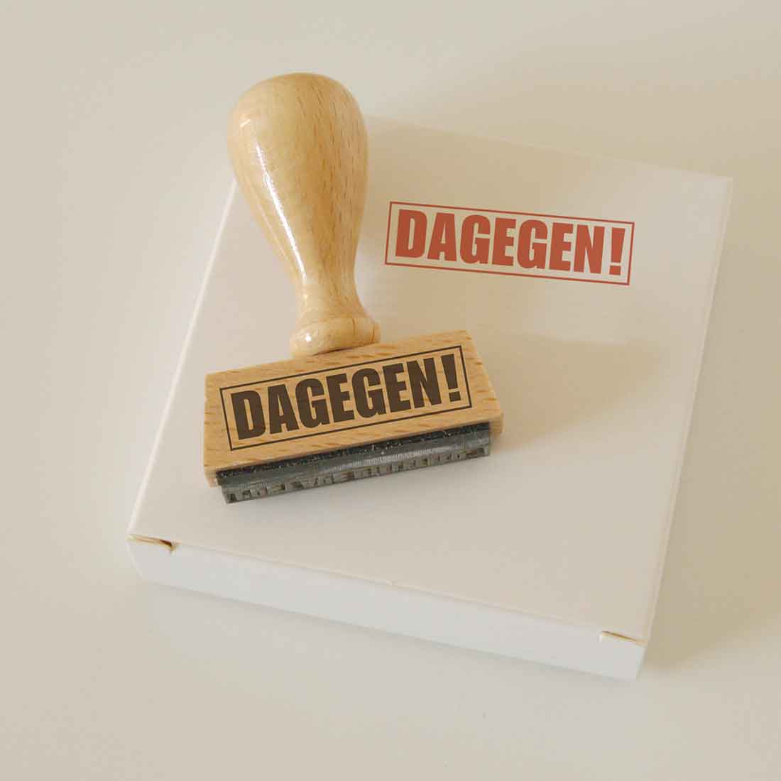Stempel DAGEGEN! | Sachenshop.de