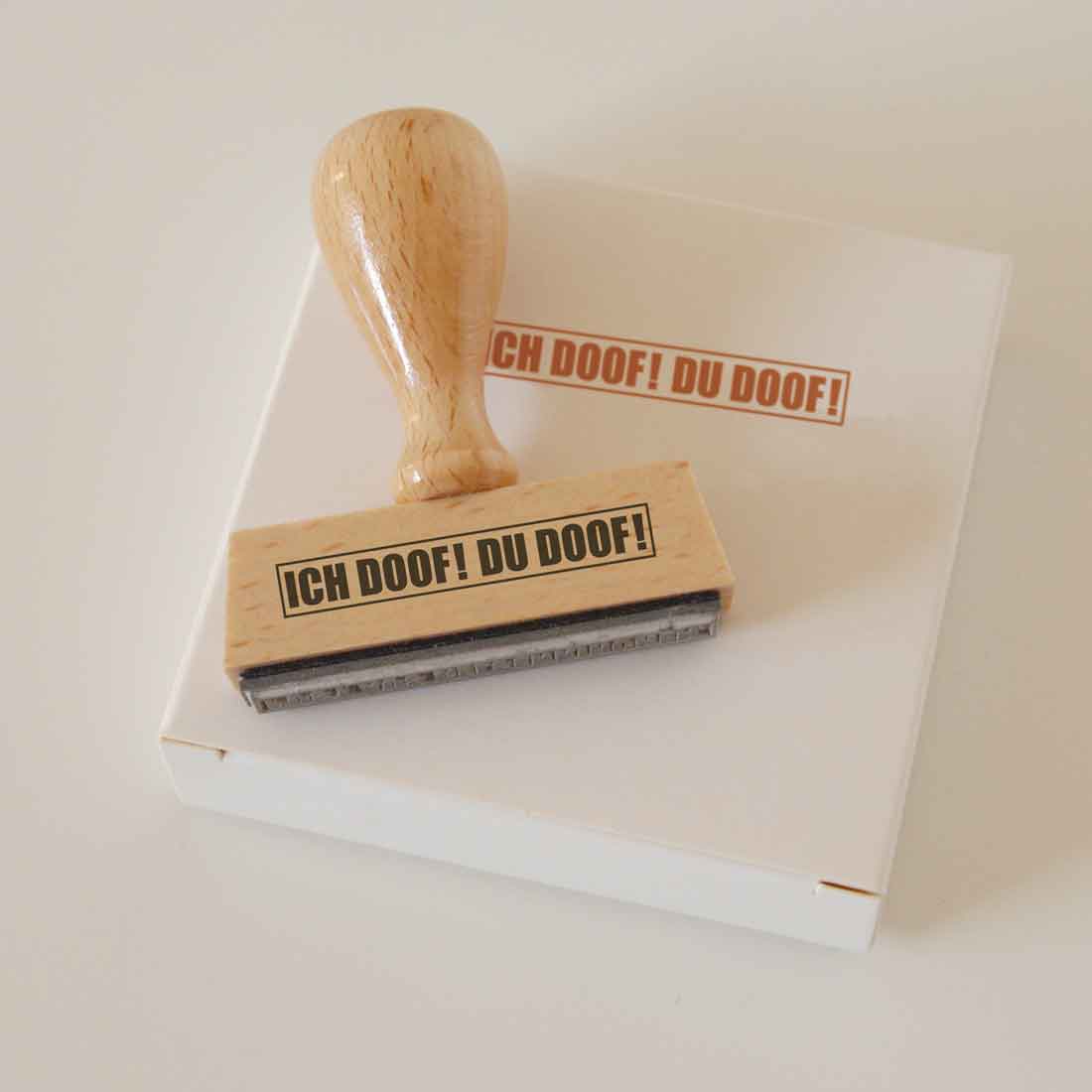 Stempel ICH DOOF! DU DOOF! | Sachenshop.de